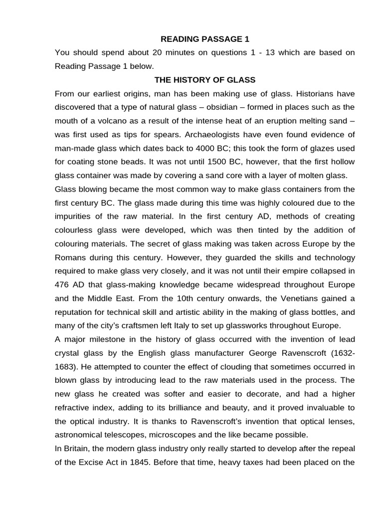 The Evolution of Glass Making History | PDF | Glasses | Recycling