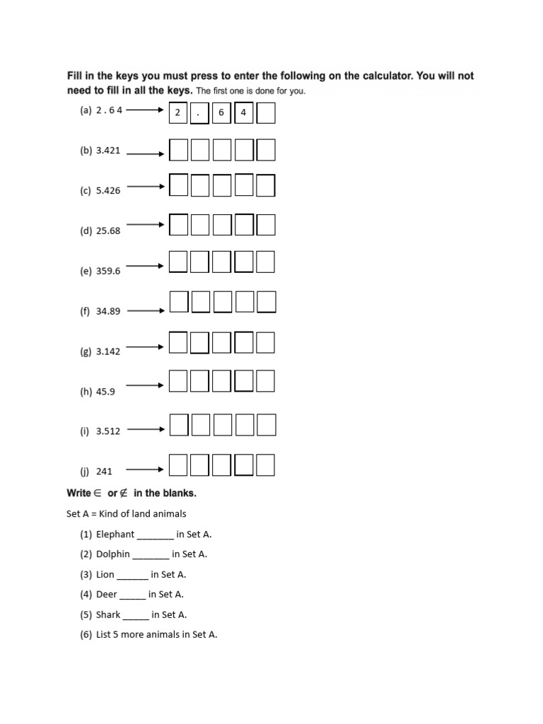 PT Exercises (P5 Maths) | PDF