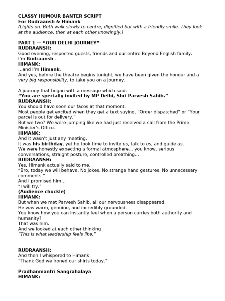 Humorous Delhi and Vrindavan Journey | PDF