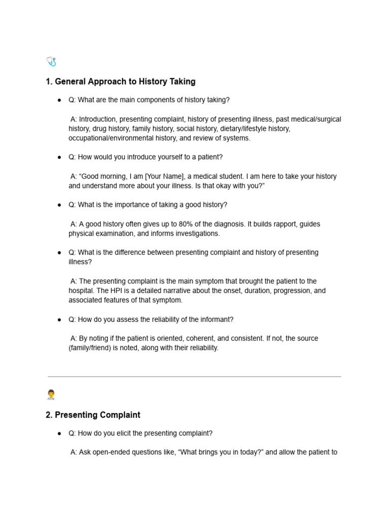 History Taking in Medical Practice | PDF | Hypertension | Asthma