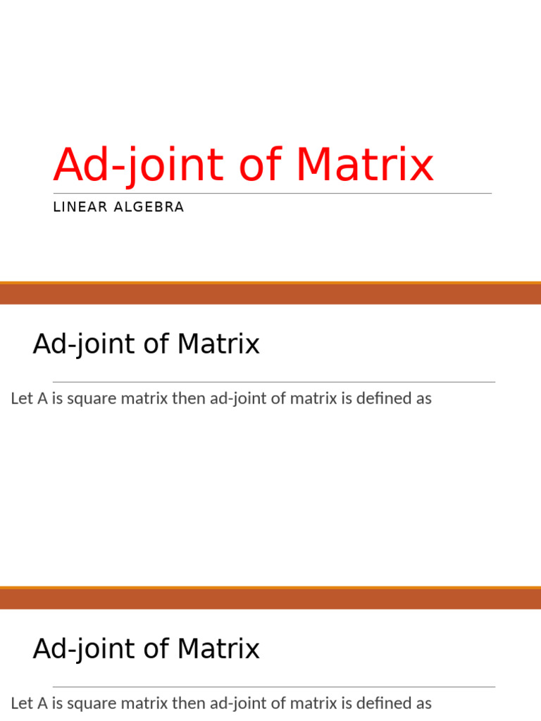 Lec 5 - Adjoint and Co-factors | PDF