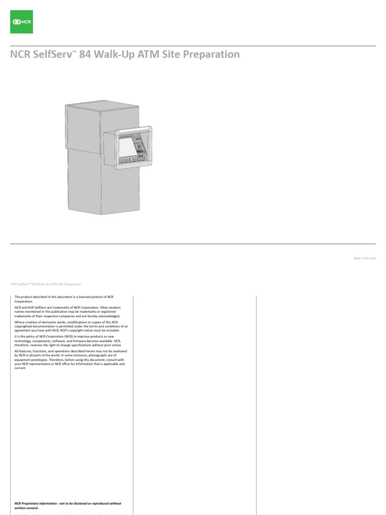 Section 25 - NCR SelfServ84 Site Preparation | PDF | Electromagnetic ...