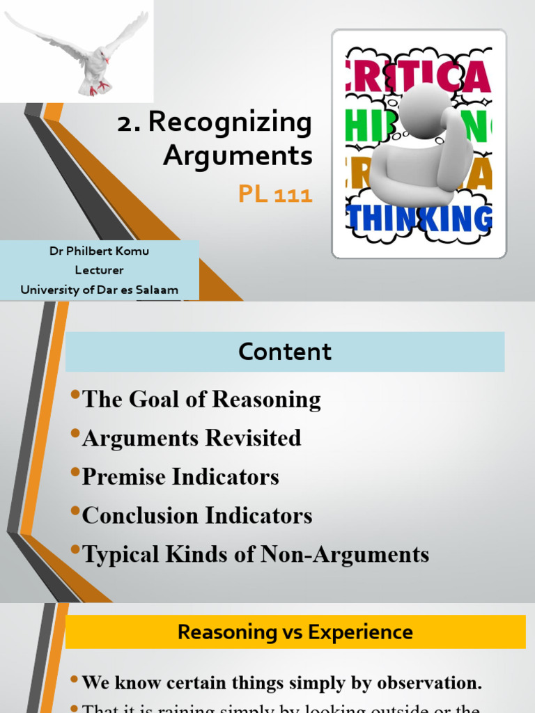 PL 111 Arguments and Non-Arguments | PDF | Argument | Logical Consequence