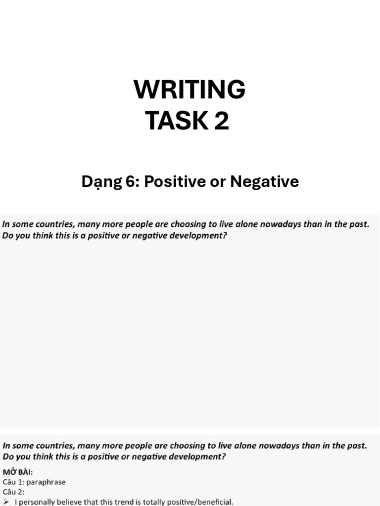 D NG 6 - Ielst - Writing Task 2 - Negative and Positive Full | PDF