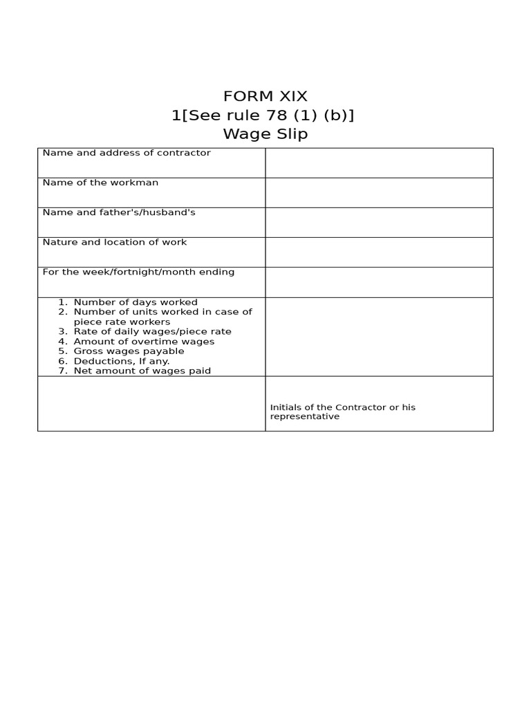 Form Xix | PDF
