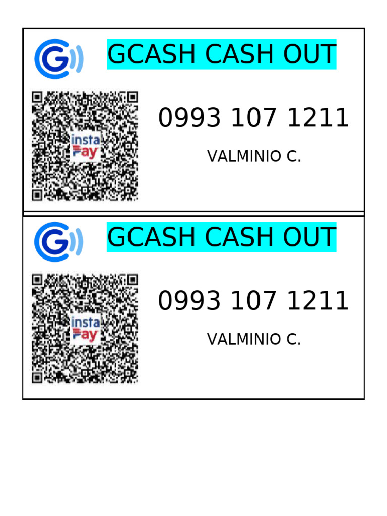 Gcash Accs Display (With Qr) | PDF