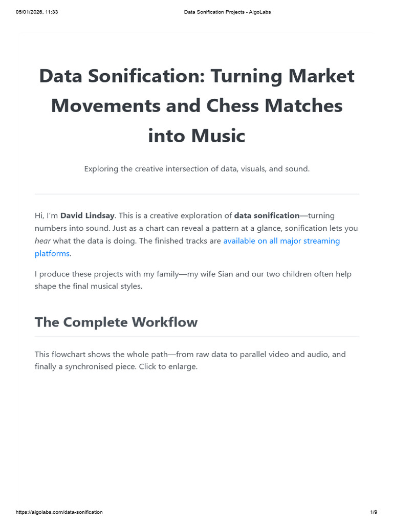 Data Sonification Projects - AlgoLabs | PDF