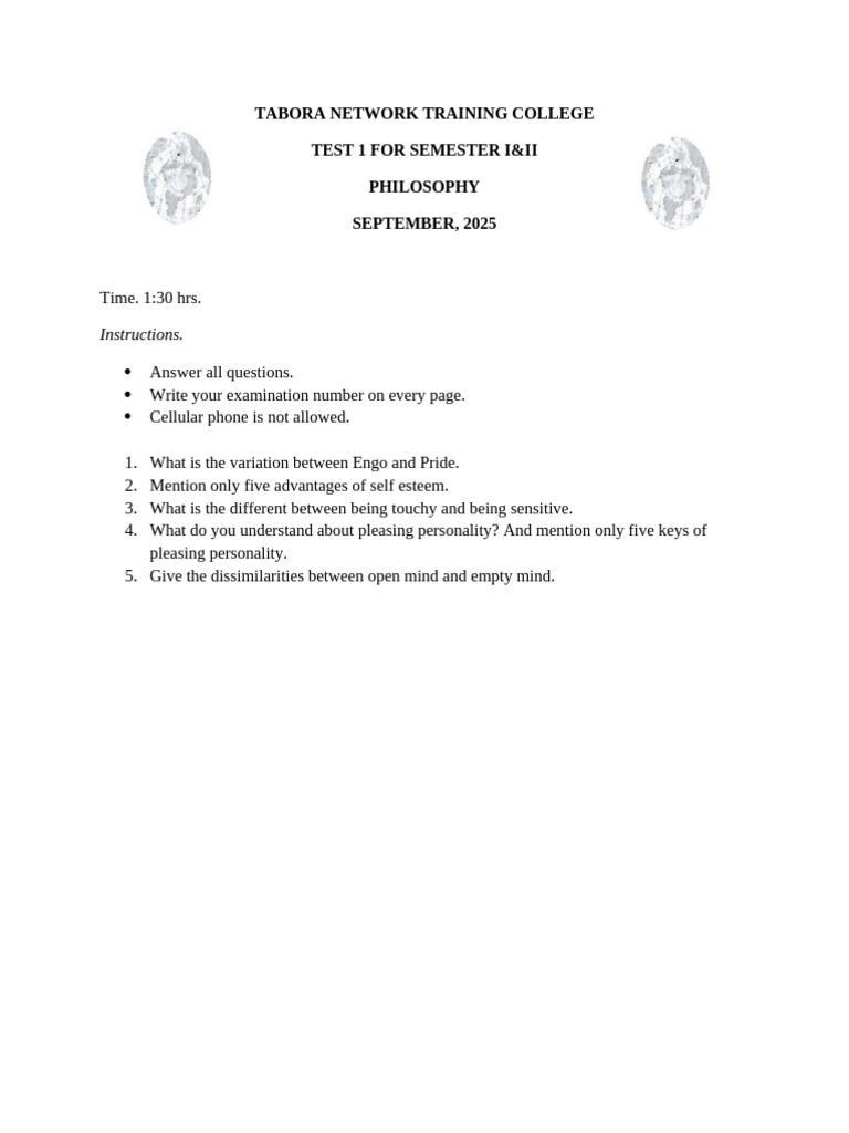 Tabora Network Training College | PDF