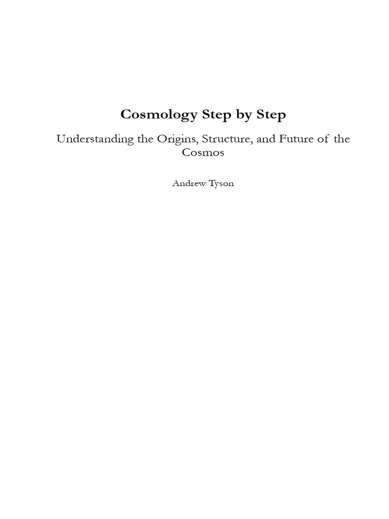 Step-by-Step Guide to Cosmology | PDF | Universe | Physical Cosmology