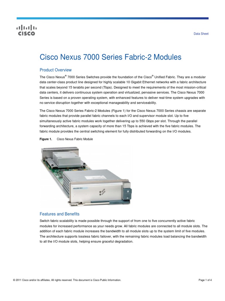 Cisco Nexus Fab2 Module | PDF | Cisco Systems | Data Center