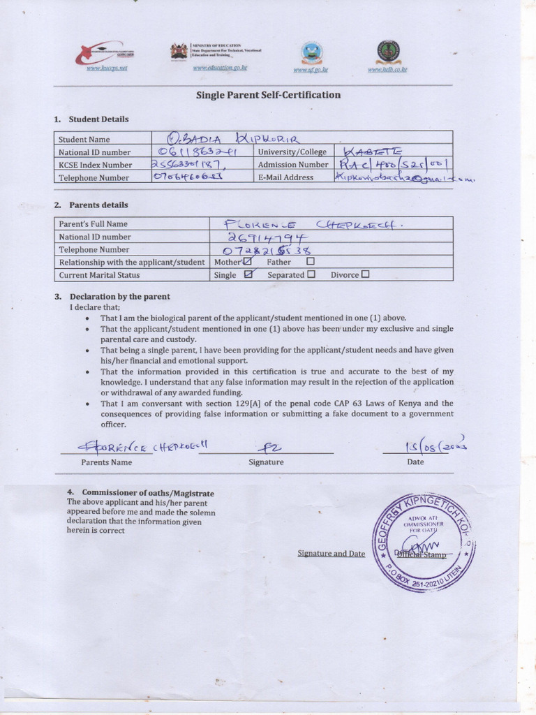 Obadia Self Certi | PDF