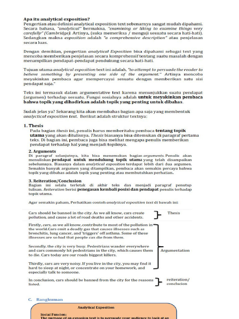 Analytical Exposition | PDF