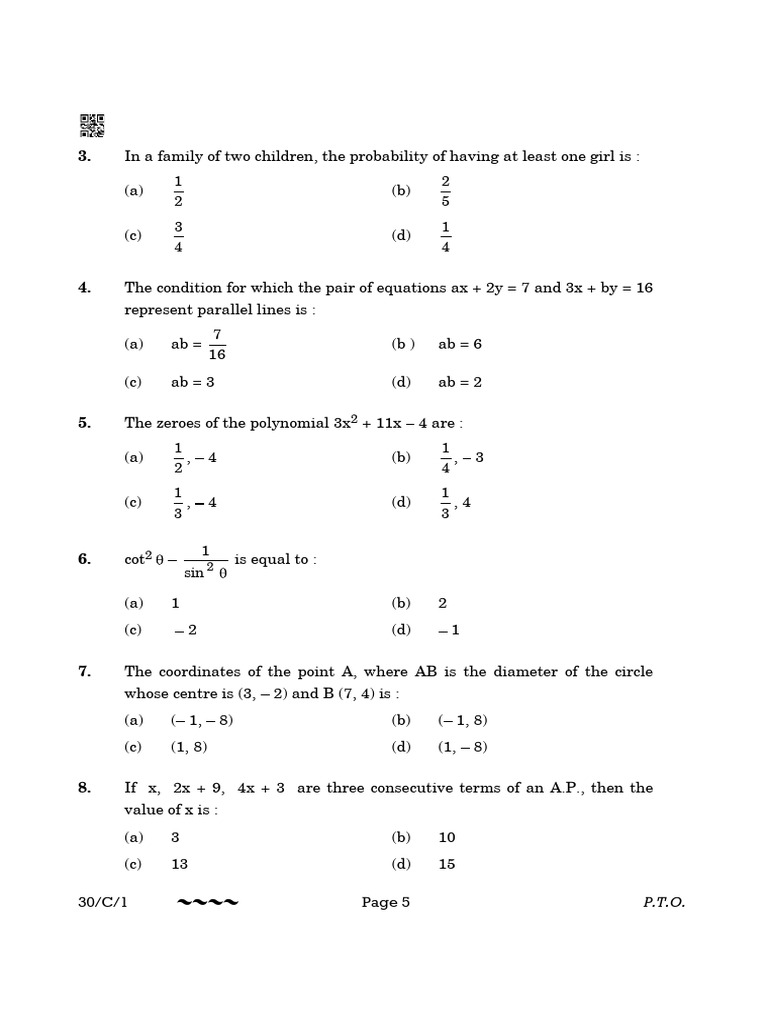 30_C_1 Mathematics Standard (1) | PDF | Circle | Trigonometry