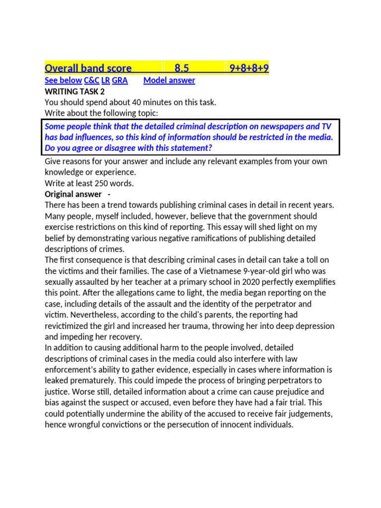 Thanh Task 2 9889 Graphic Descriptions of Crime | PDF | Crimes | Crime ...
