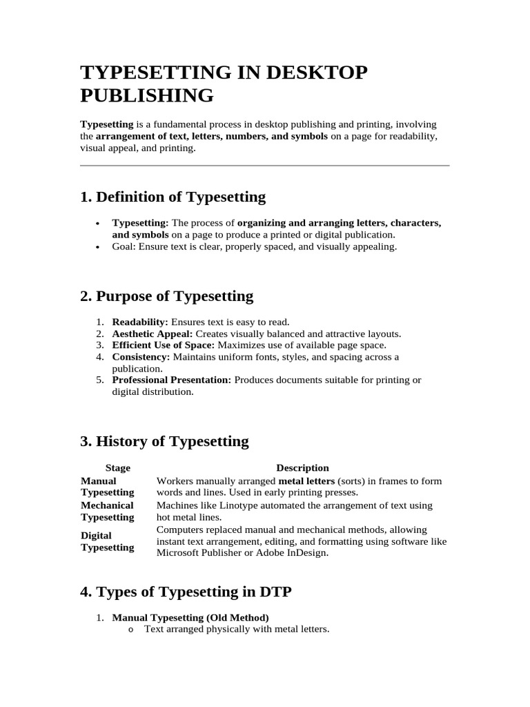 Typesetting Essentials for Desktop Publishing | PDF | Page Layout ...