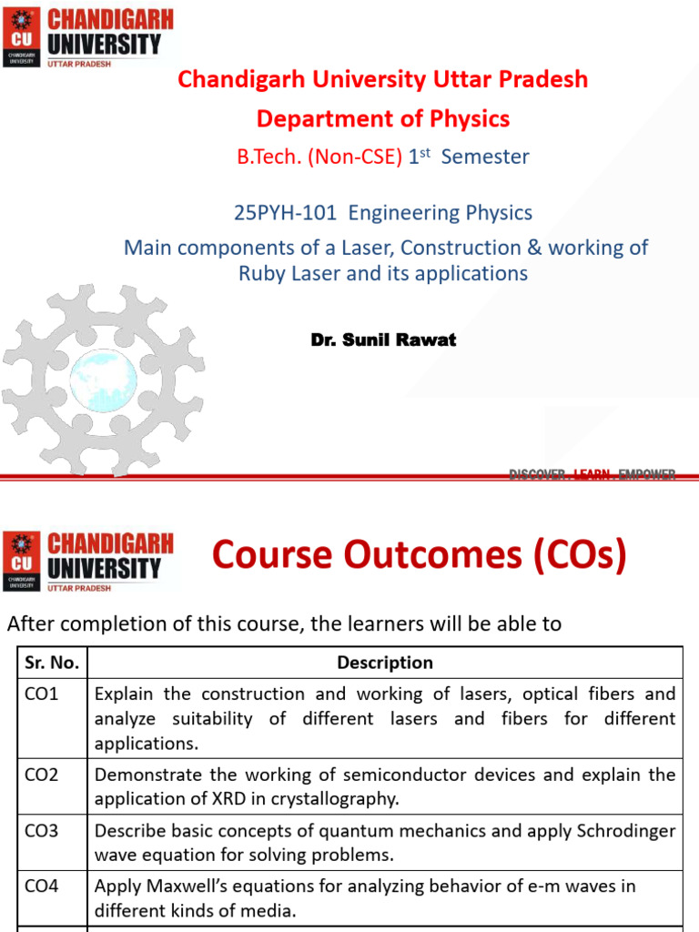 Ruby Laser: Construction and Applications | PDF | Laser | Atomic