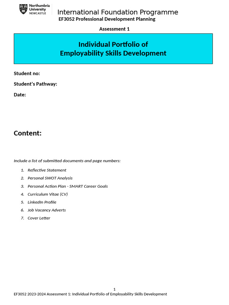 Employability Skills Portfolio for Cybersecurity | PDF | Computer ...