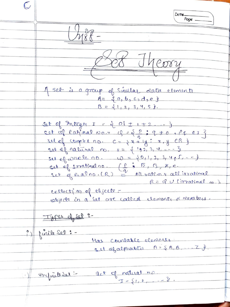 DS1. Set Theory | PDF