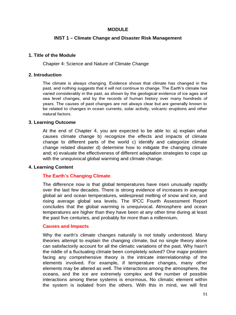 Understanding Climate Change Impacts | PDF | Climate Change | Climate ...