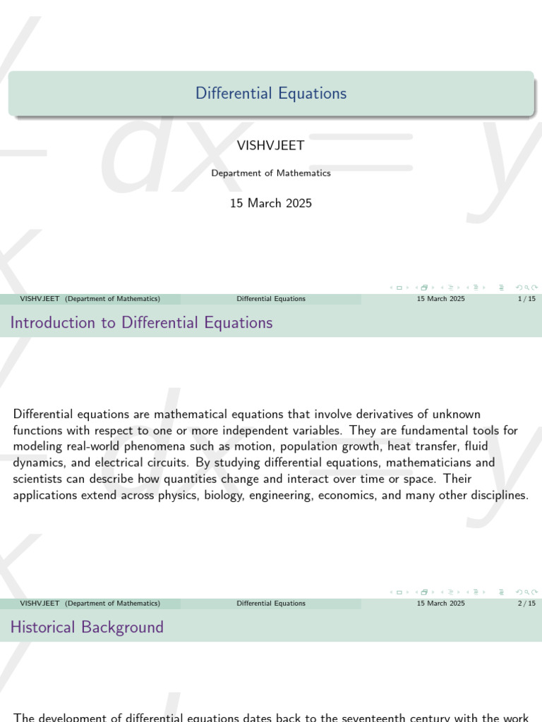 Introduction to Differential Equations | PDF | Differential Equations ...