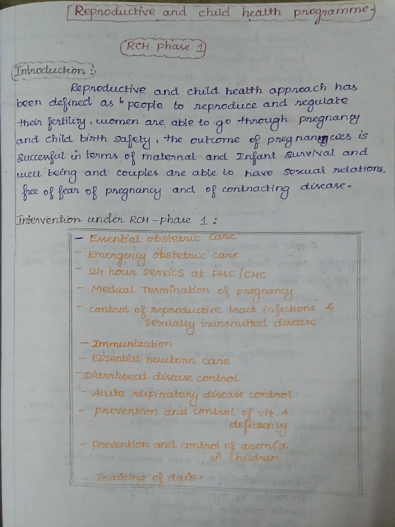 RCH Program | PDF