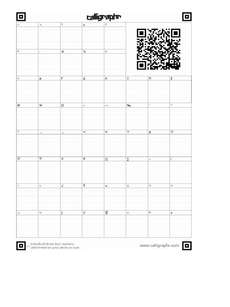 Calligraphr Template | PDF