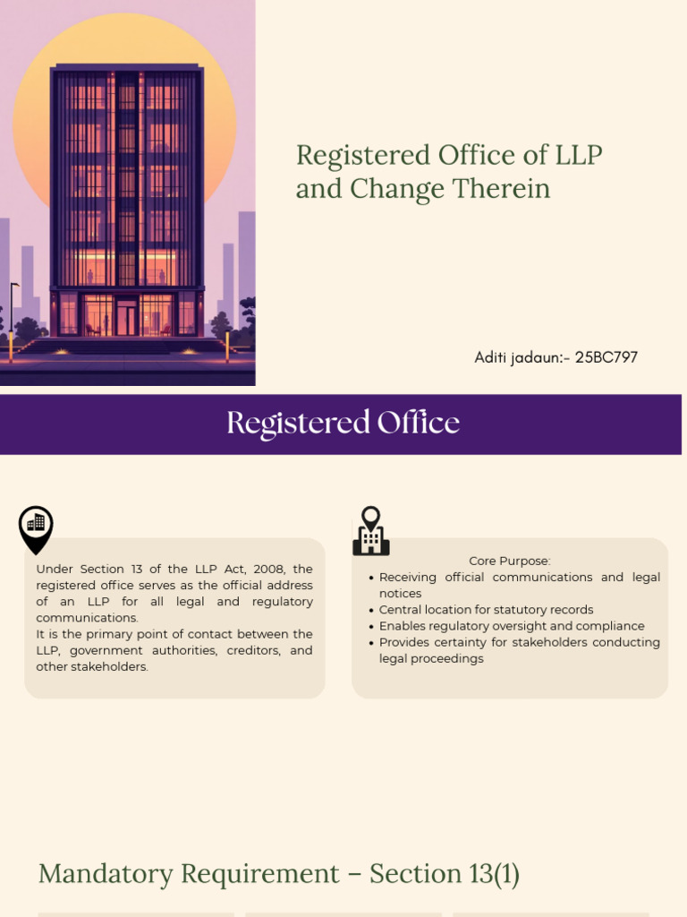 Importance of LLP Registered Office | PDF