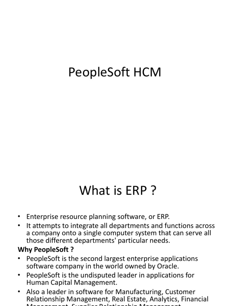 PeopleSoft HCM 91 - Demo | PDF | Employment | Software