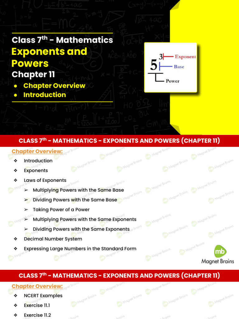 7th Grade Math: Exponents & Powers | PDF | Exponentiation | Mathematics