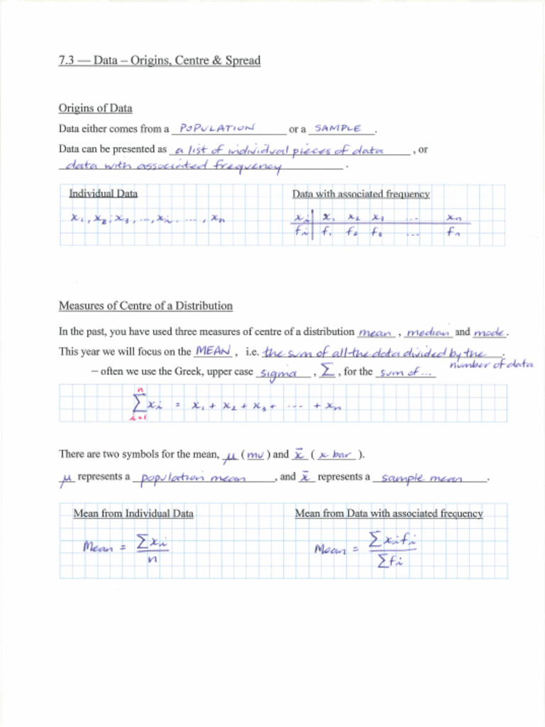 7.3 Data - Origins - Centre & Spread | PDF