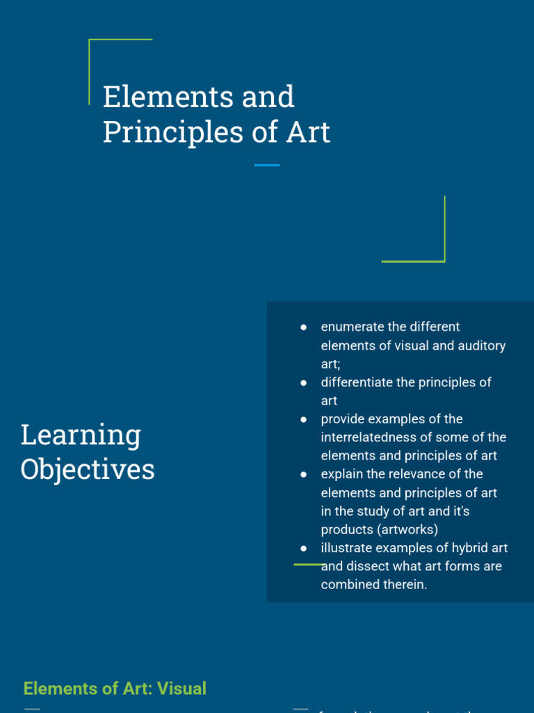 Elements and Principles of Art Explained | PDF | Tempo | Perspective ...