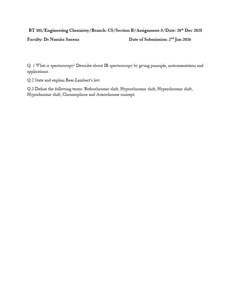 BT 101 Ass 5 | PDF