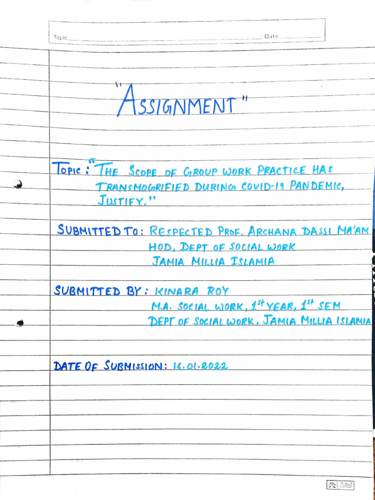 Assignment Group Work During Covid | PDF