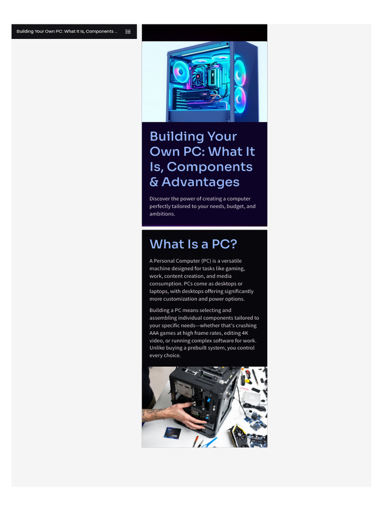 Building Your Own PC - What It Is, Components & Advantages - Gamma ...