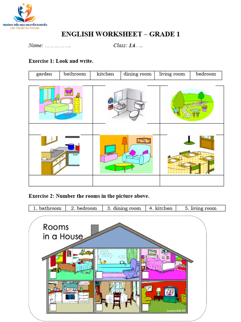 English Worksheet Grade 1 | PDF