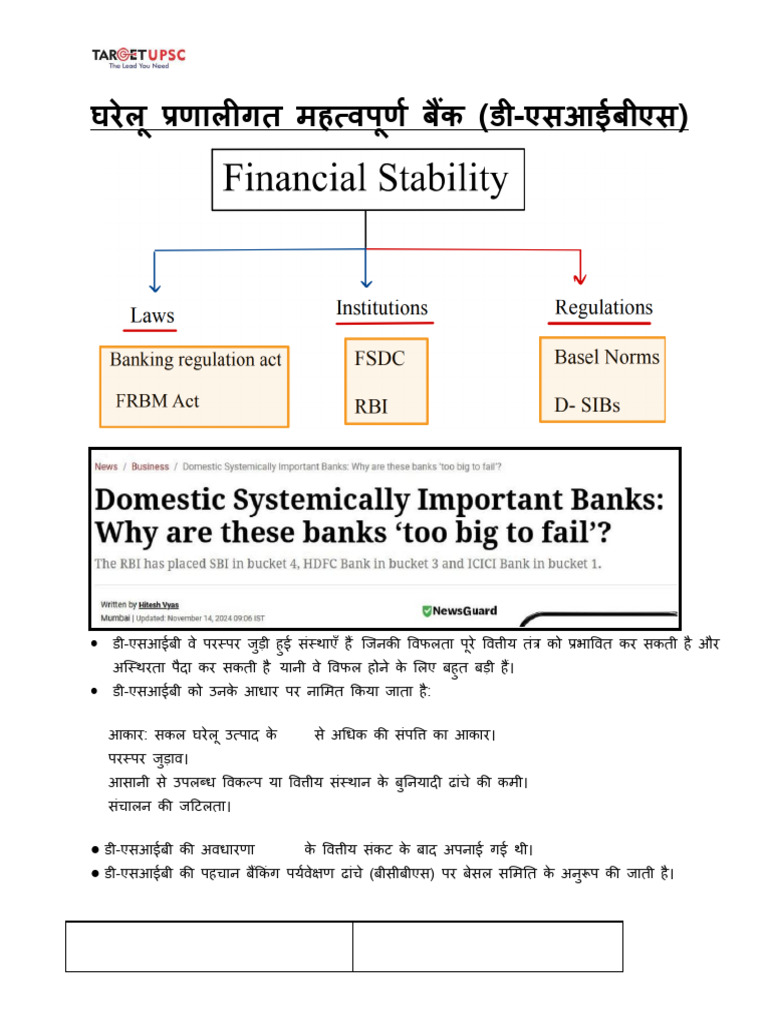 35a Lec 35 Arthashastra Lec 1 Domestic Systematically Important Bank | PDF
