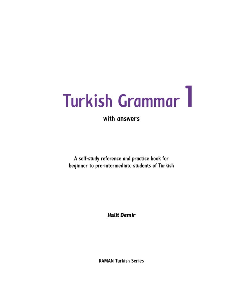 Easy Turkish Grammar Guide | PDF | Grammatical Number | Verb