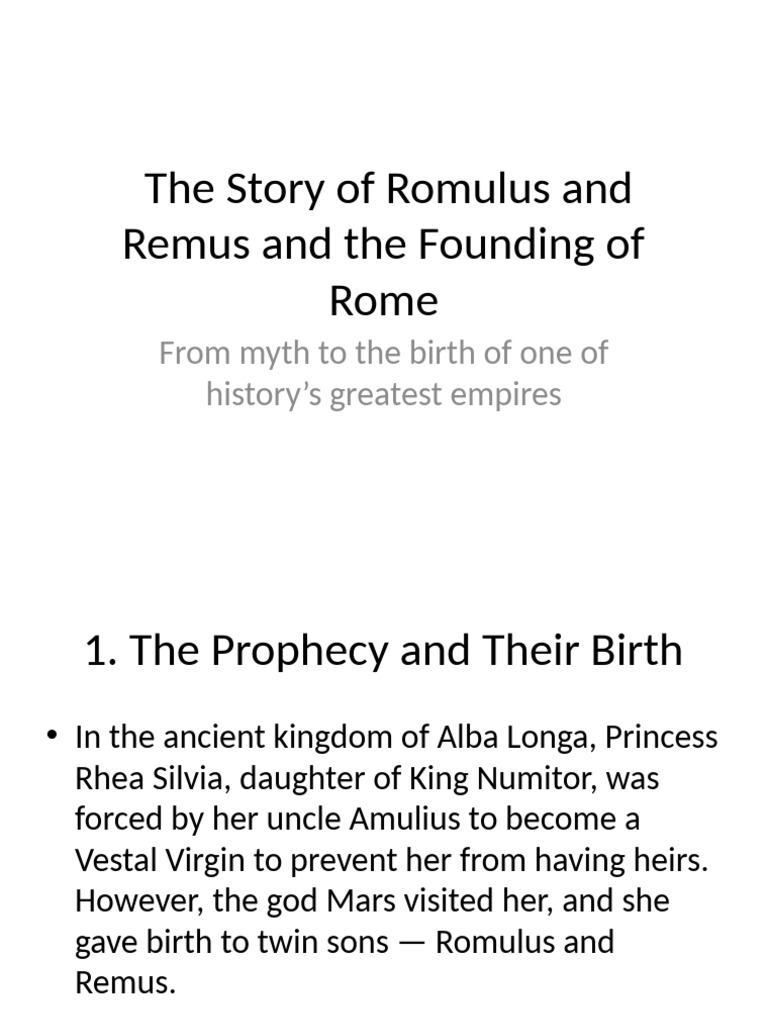 Romulus and Remus: Founding Rome | PDF