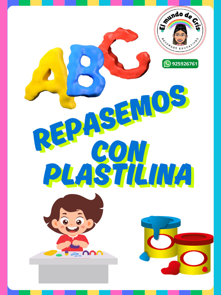 Alfabeto para repasar la línea con plastilina | PDF