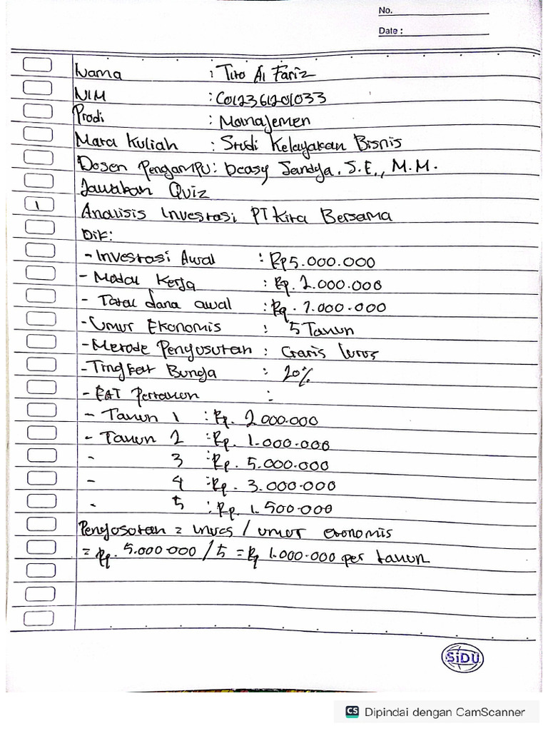Quiz SKB Tito Al Fariz | PDF