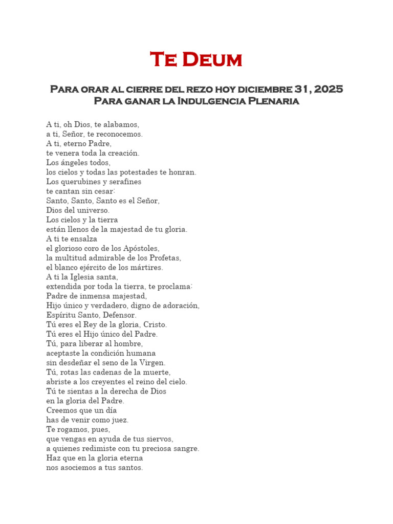 Te Deum | PDF