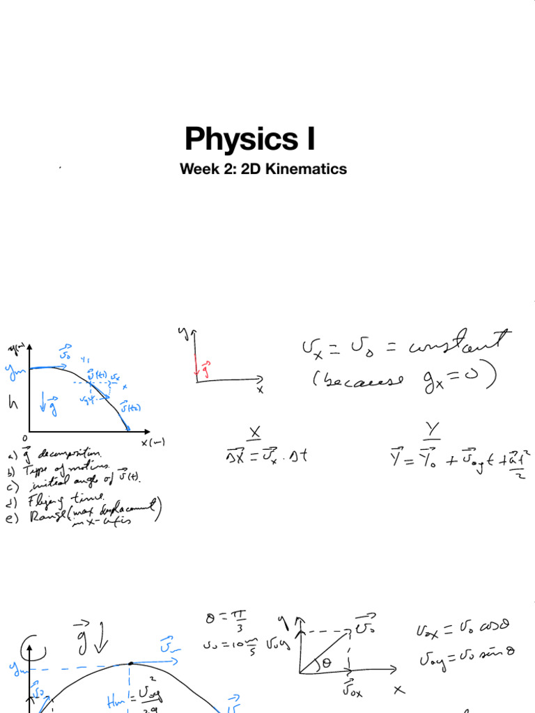 Phys1 2D Kinematics | PDF