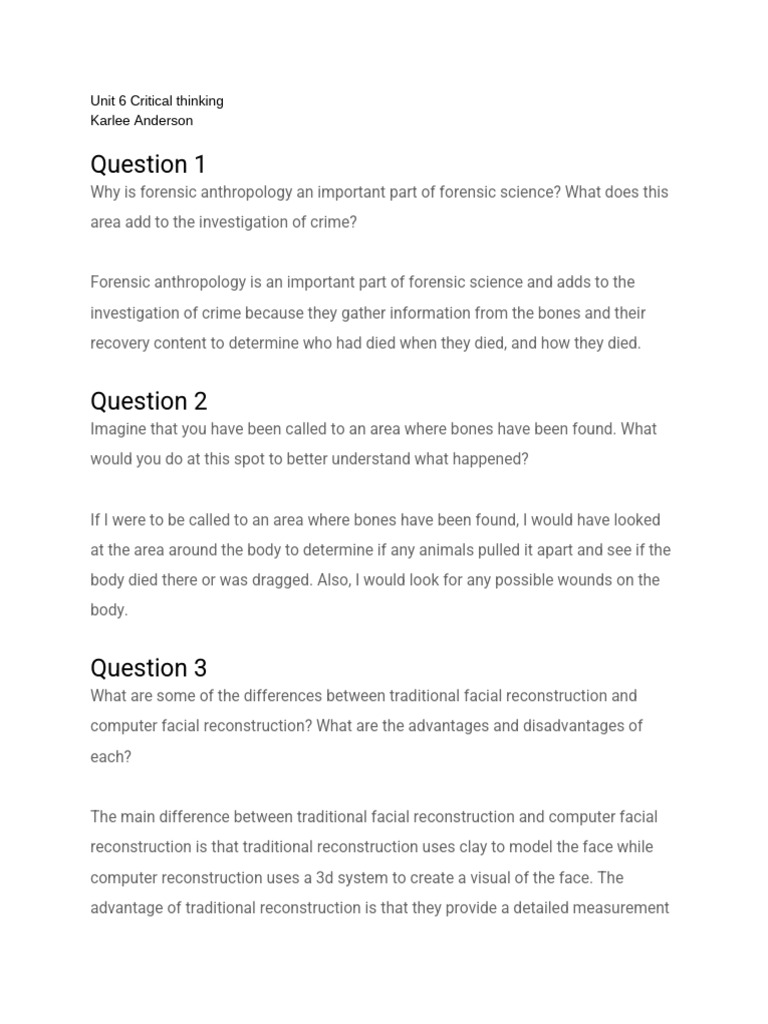 Unit 6 Critical Thinking (1) | PDF