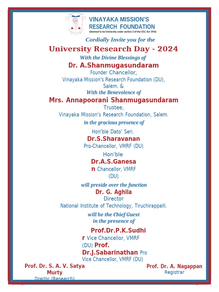 Research Day Invitation | PDF | Universities And Colleges | Higher ...