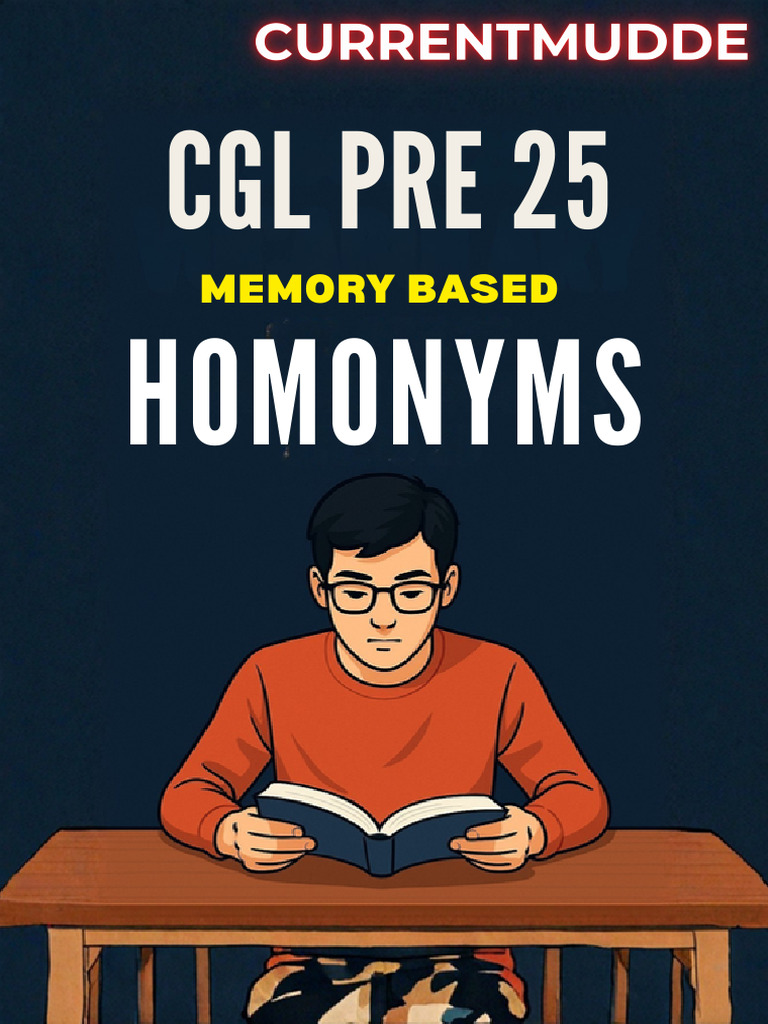 CGL 2025 Homonyms MCQs Guide | PDF