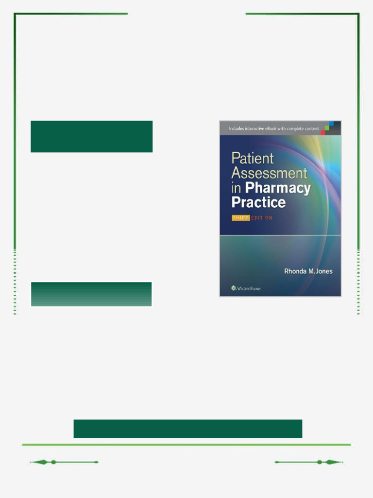 Patient Assessment in Pharmacy Practice Third Edition – Ebook PDF Version ebook enhanced layout ...