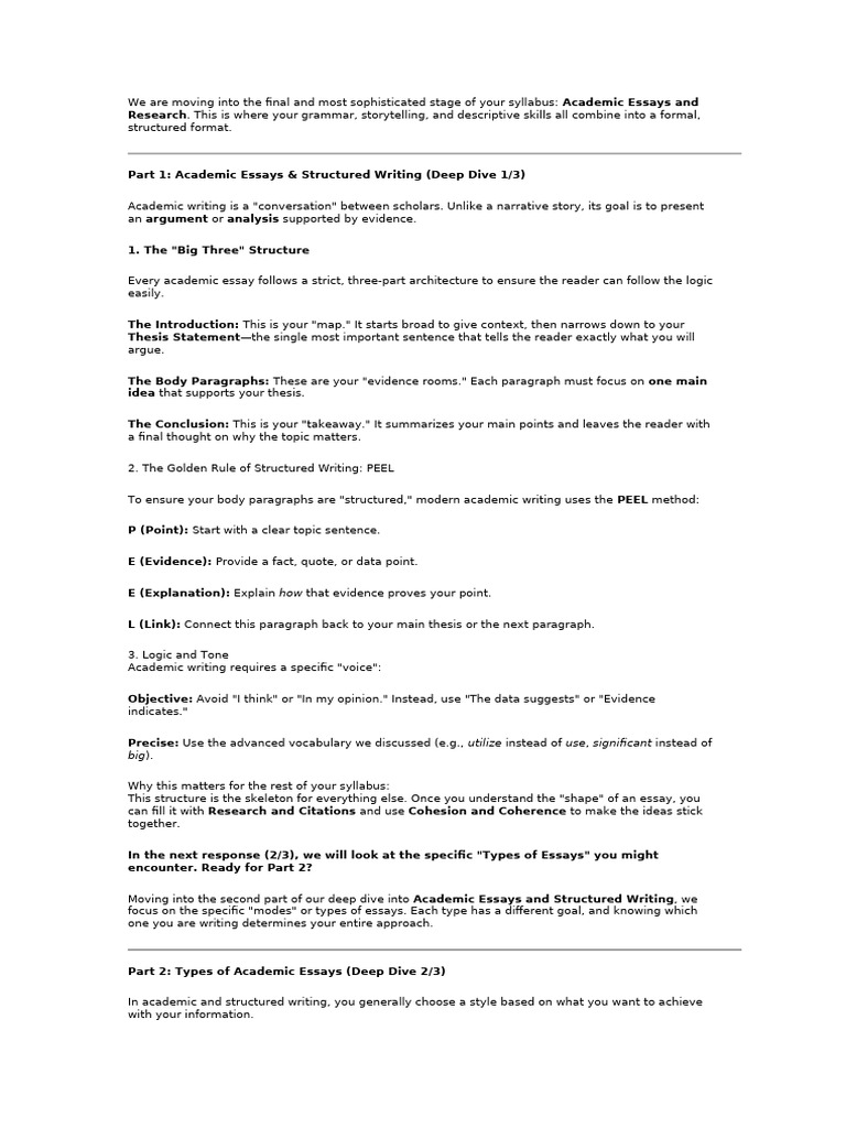 Mastering Academic Essay Structure | PDF | Essays | Logic