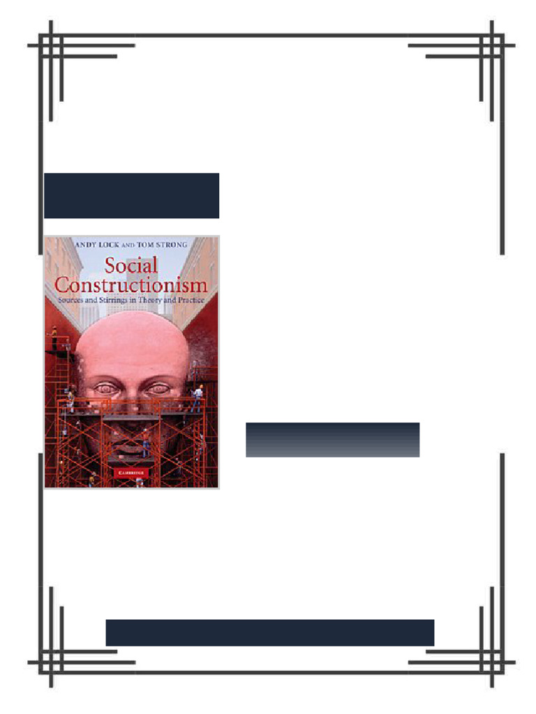 Social Constructionism Sources and Stirrings in Theory and Practice 1st ...