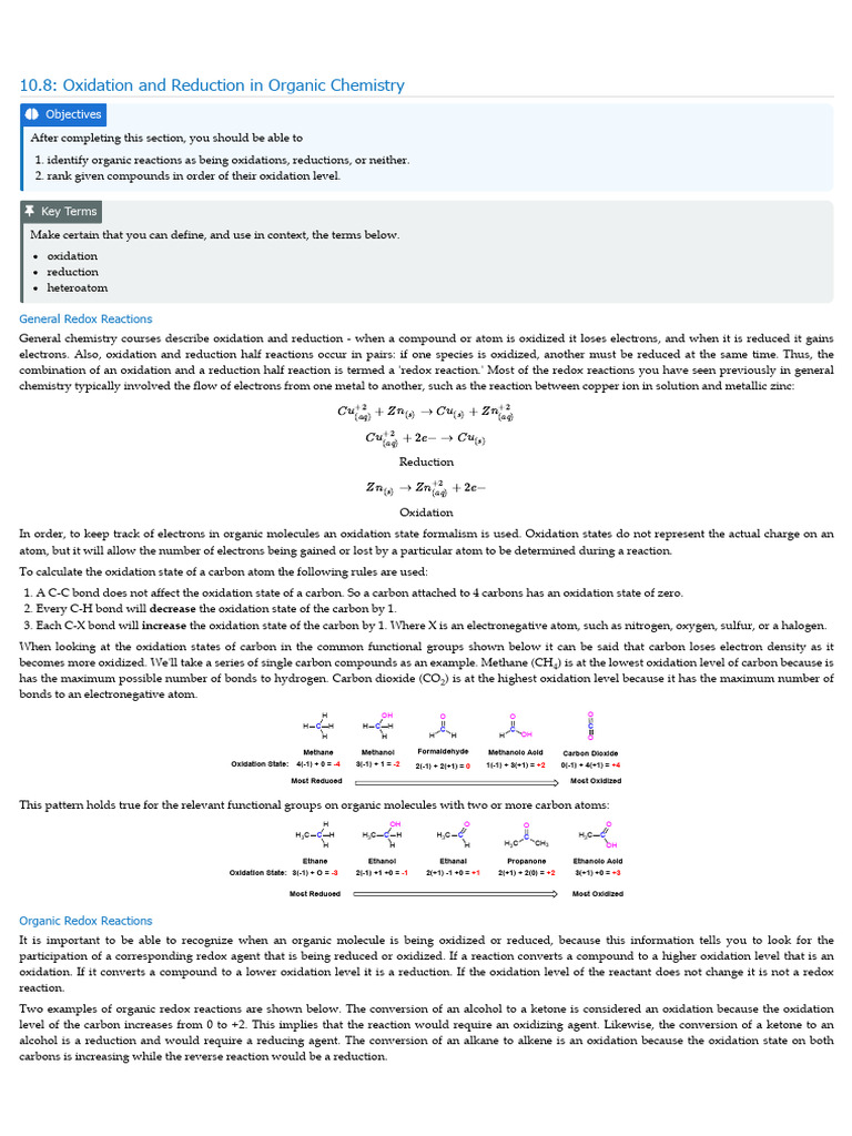 Redoks Pada Senyawa Organik Oxidation and Reduction in Organic ...