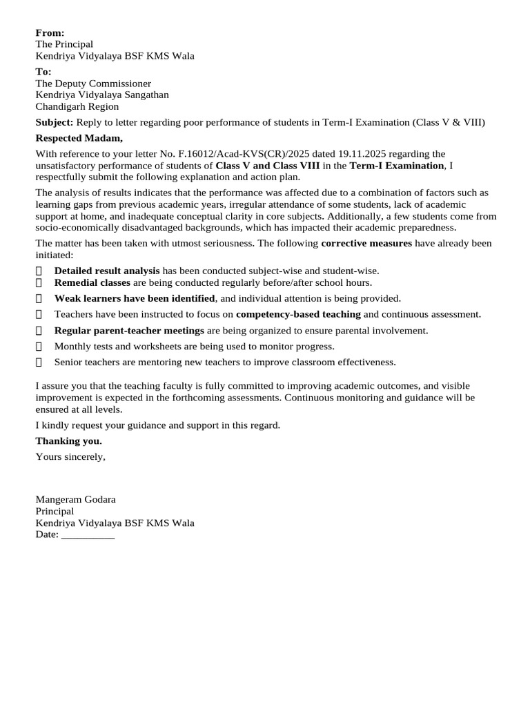 Letter Performa | PDF